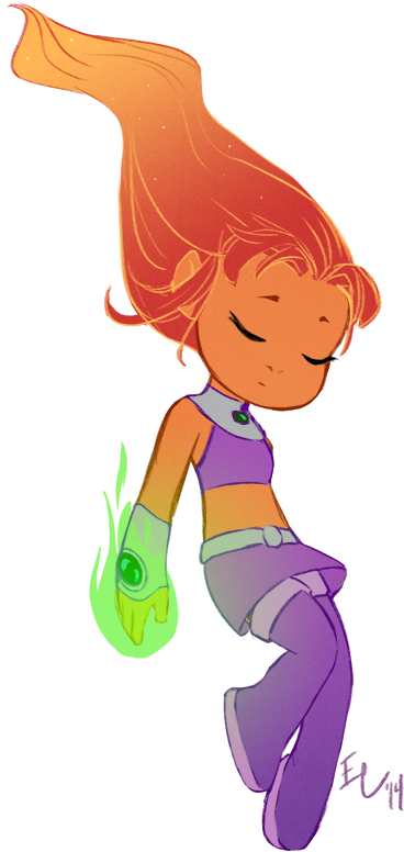 Starfire - Cartoon (515x834), Png Download