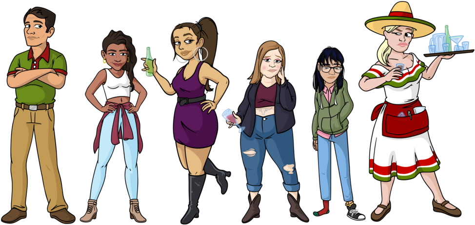 Dab Characters (1000x500), Png Download