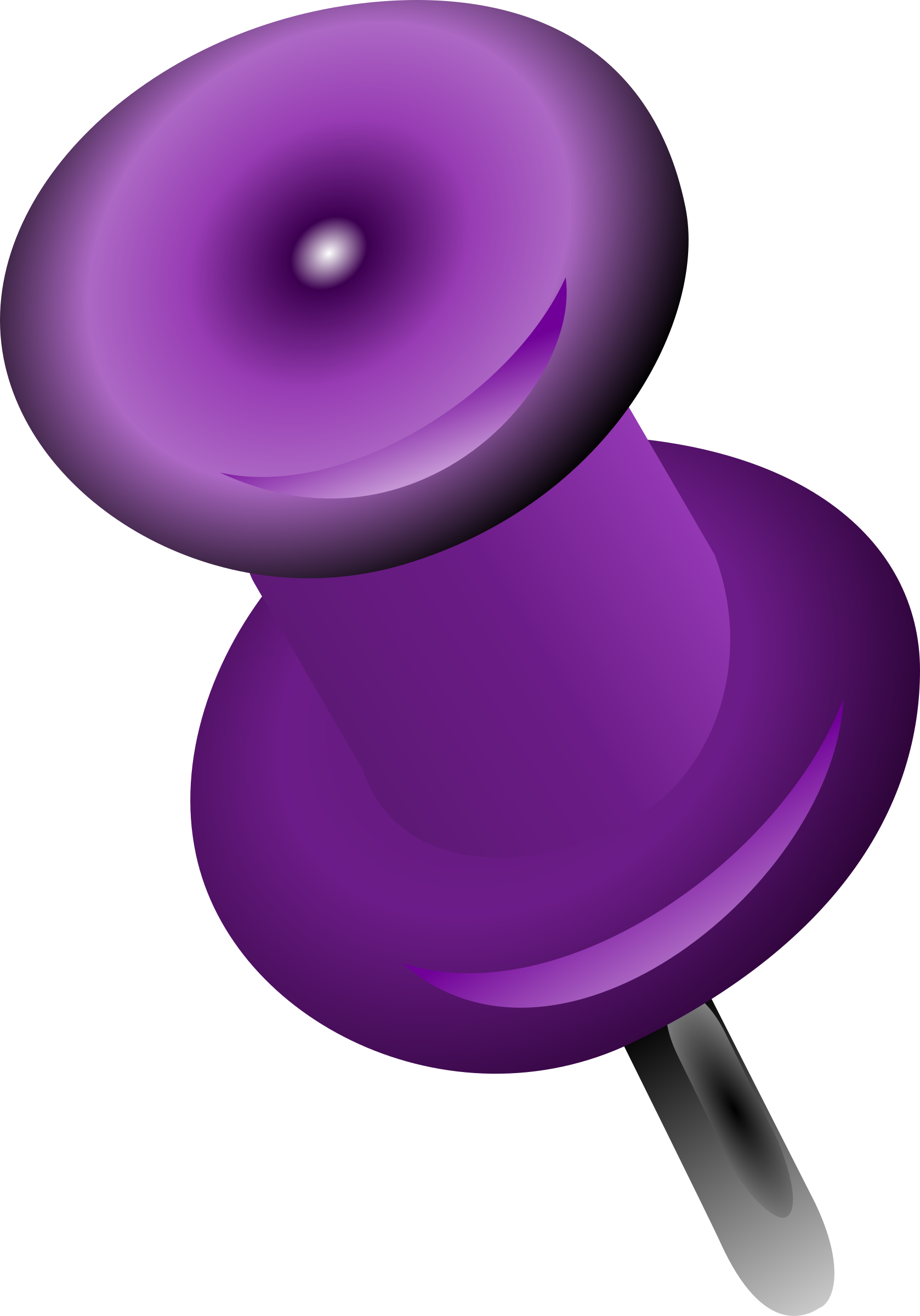 Big Image - Purple Push Pin Transparent Background (1678x2400), Png ...