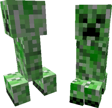 Creeper - Minecraft Mobs (382x367), Png Download
