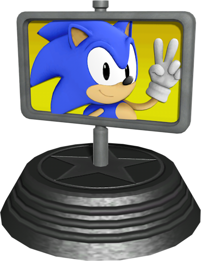 Sonic Generations Goal Plate Statue - Sonic Goal Plate Png (408x530 ...