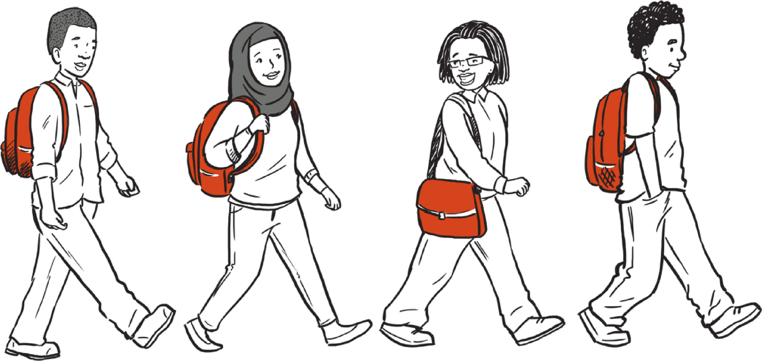 10 Students Walking To School - Students Walking To School (3333x2222 ...