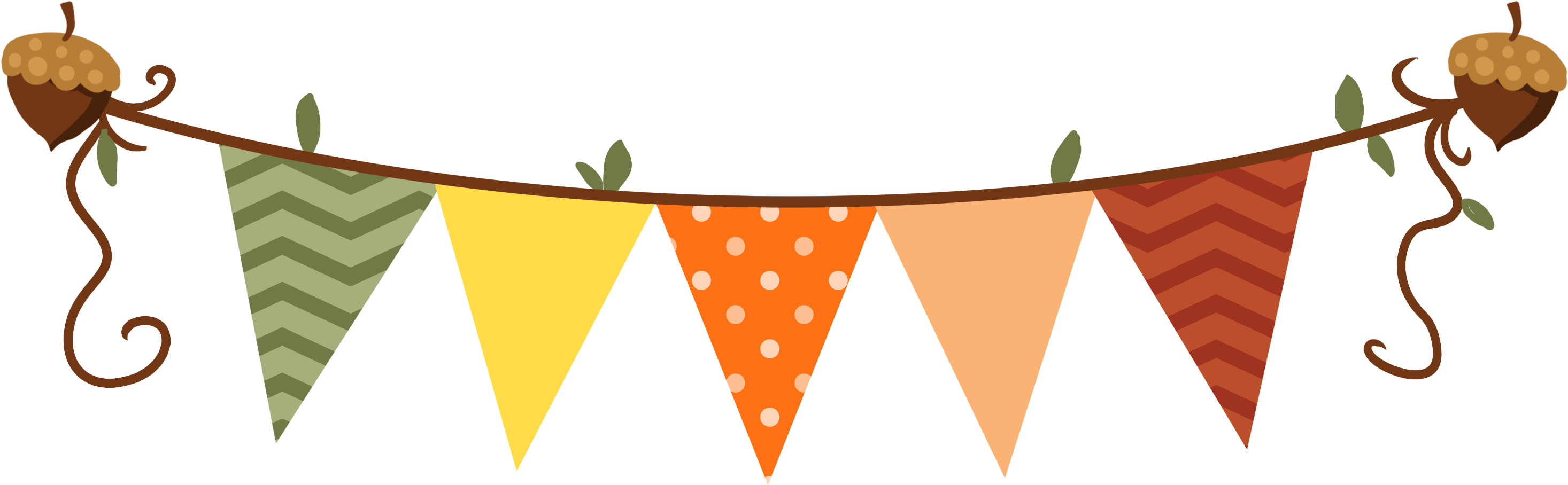 3rd Grade News - Fall Bunting Banner Clip Art (3039x1027), Png Download