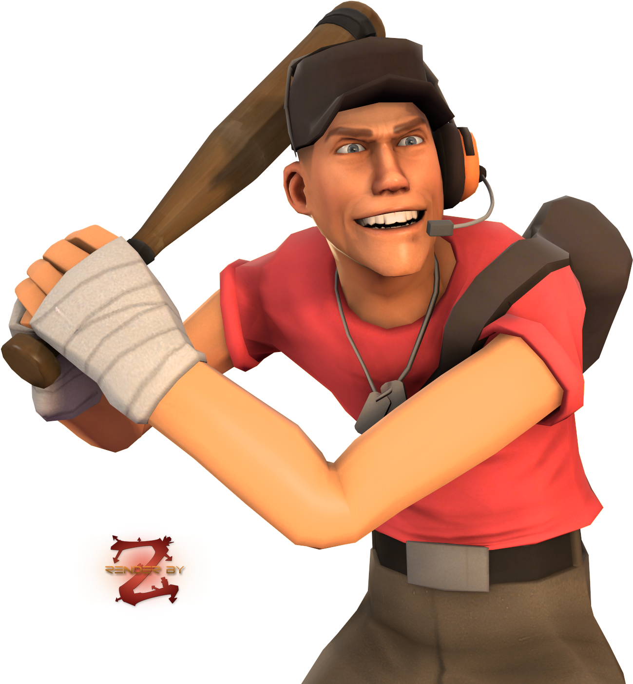 759869915 Preview Scout - Tf2 Scout With Bat (1409x1440), Png Download