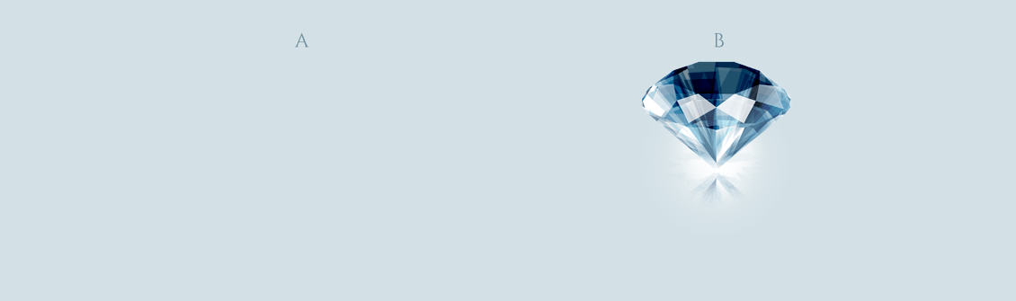 The Diamond On The Left Was A Fake - Titanium Ring (1130x335), Png Download