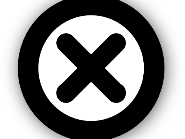 Cancel Button Clipart Png - Gray X Icon Png (640x480), Png Download