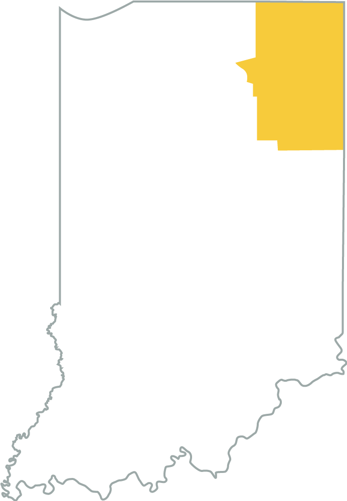Indiana Districts Map - Outline Indiana Png (692x1000), Png Download