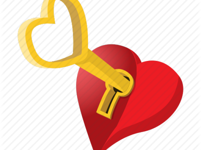 Heart Shaped Cartoon Key (640x480), Png Download