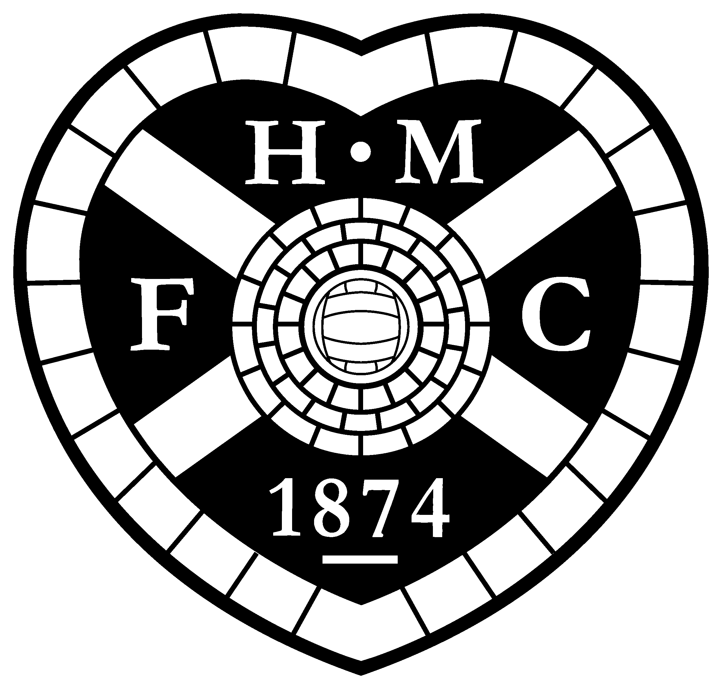 Download Hearts Logo Black And White - Heart Of Midlothian Fc ...
