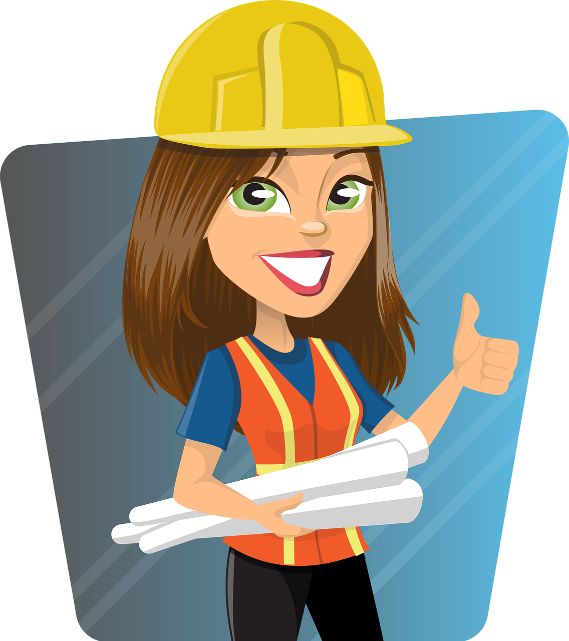 Construction Project Manager Cartoon (1136x1280), Png Download