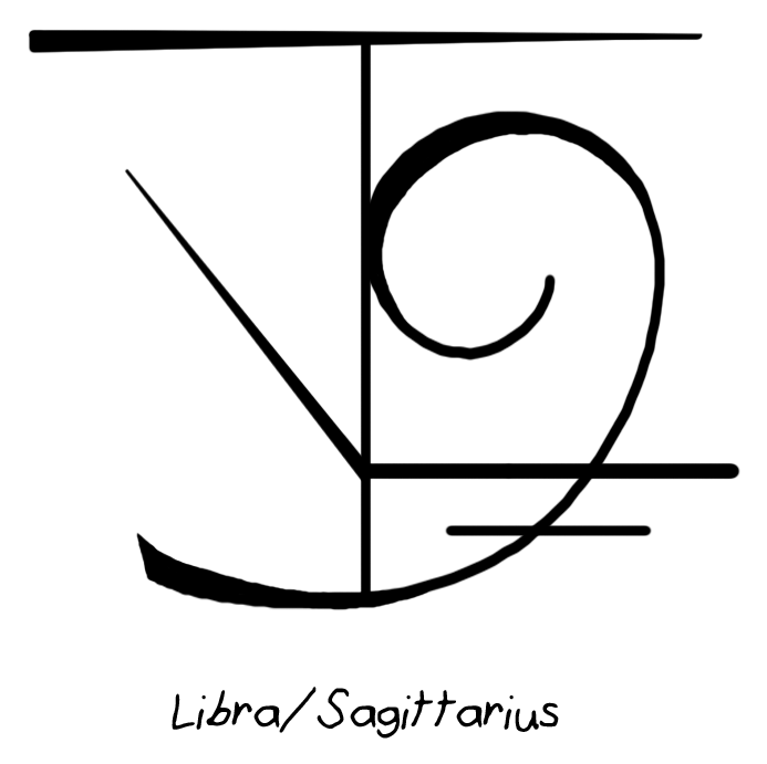 “libra/sagittarius” Sigil - Circle (750x750), Png Download