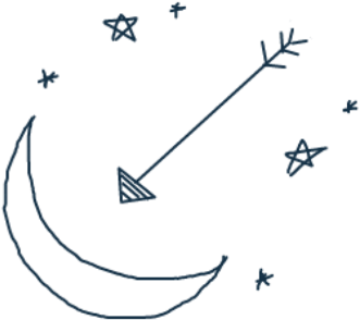 Moon Sticker - Line Art (1024x1024), Png Download