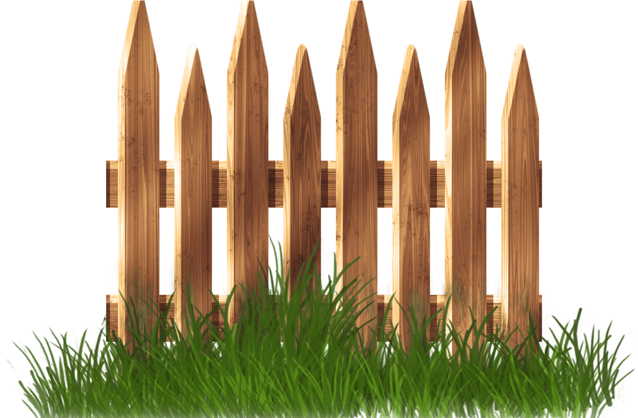 Fence Garden Border Clip Art - Brown Grass Png (1368x855), Png Download