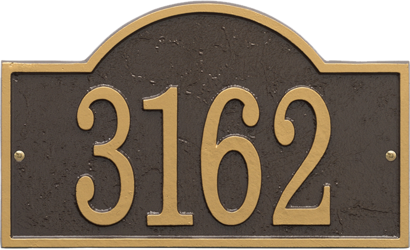 Fast And Easy Arch House Number Plaque - Whitehall Fast & Easy Arch ...