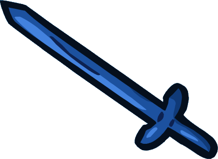 Swords Clipart Plastic - Blue Sword Png (444x324), Png Download