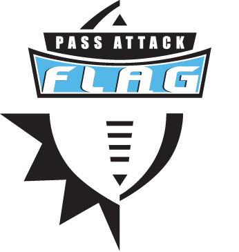 Pass Attack Flag Football Logo - Emblem (346x365), Png Download