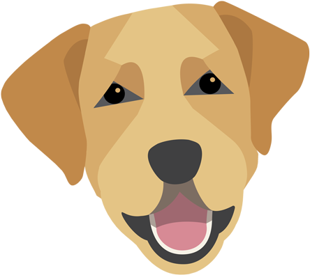 Dog Happy Moments - Happy Dog Cartoon Head (450x430), Png Download