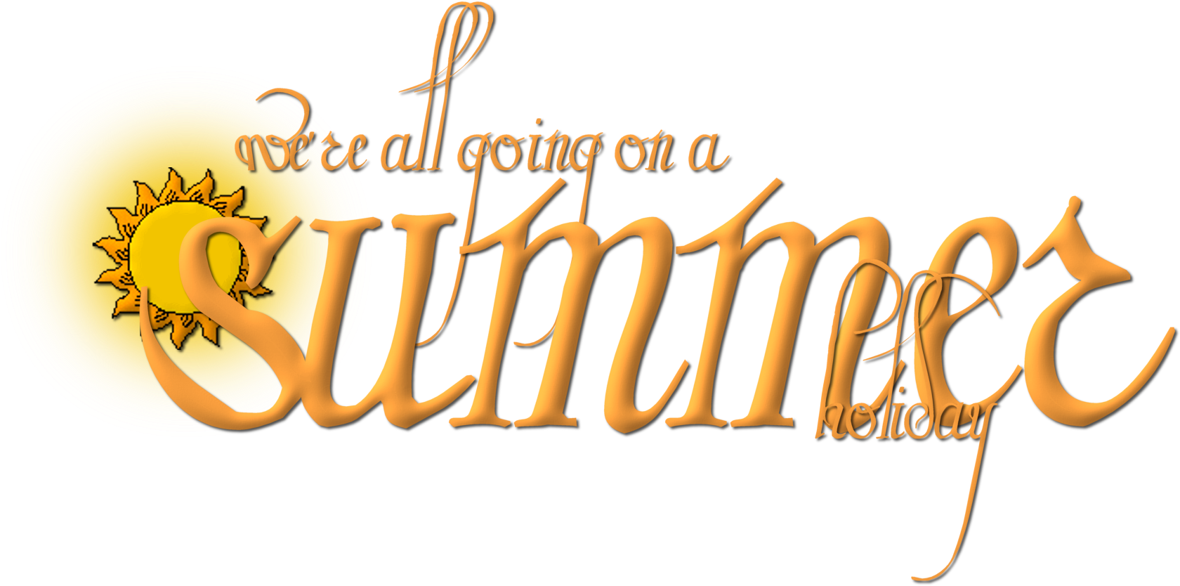 Summer Word Art Png - Calligraphy (1850x893), Png Download