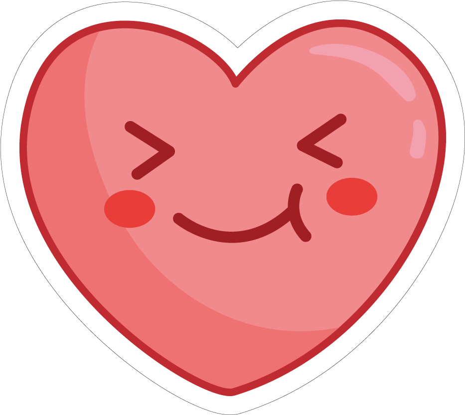 Cute Hearts - Heart (1000x1000), Png Download