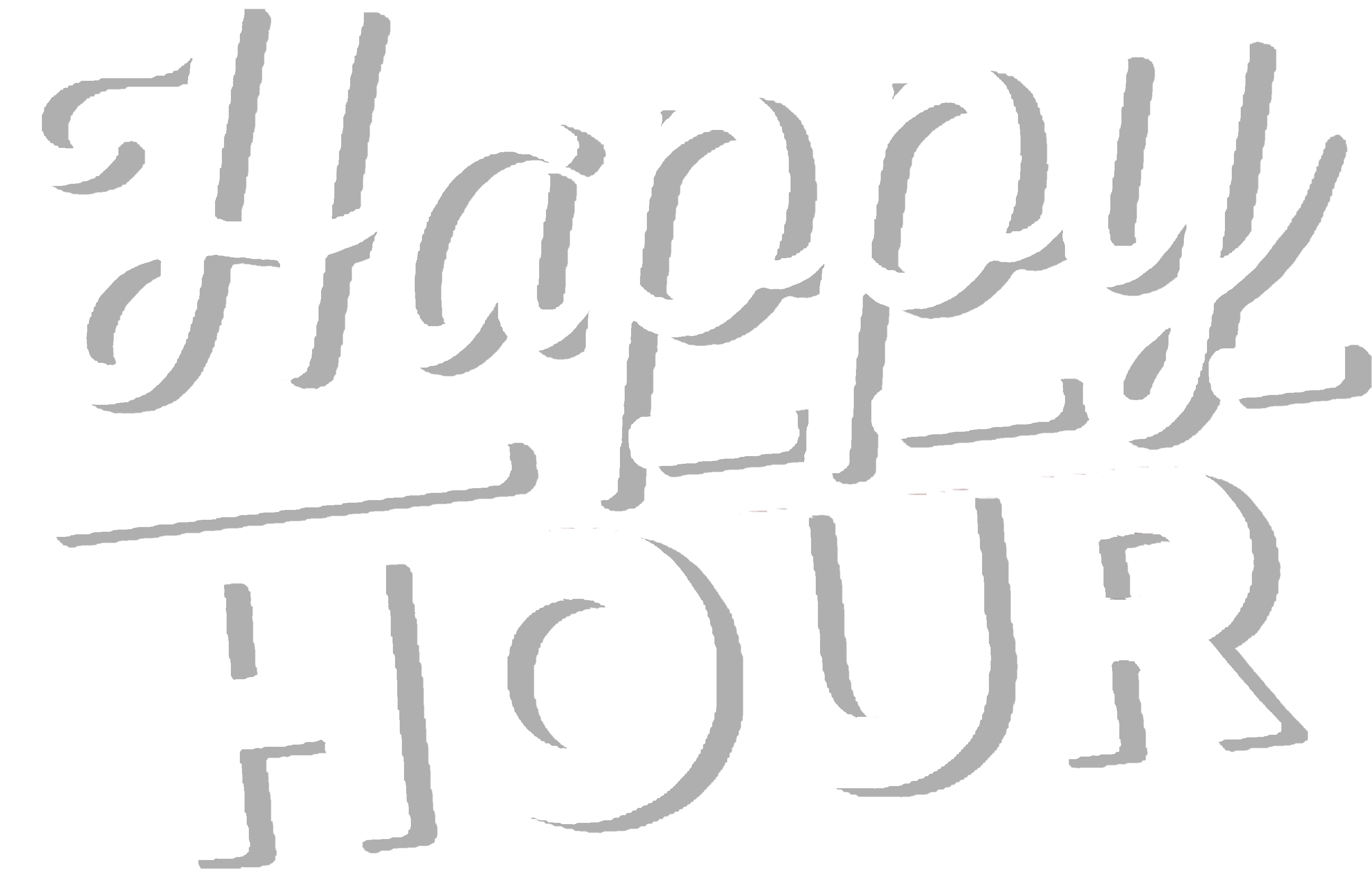 Happy Hour Front - Calligraphy (3612x2762), Png Download