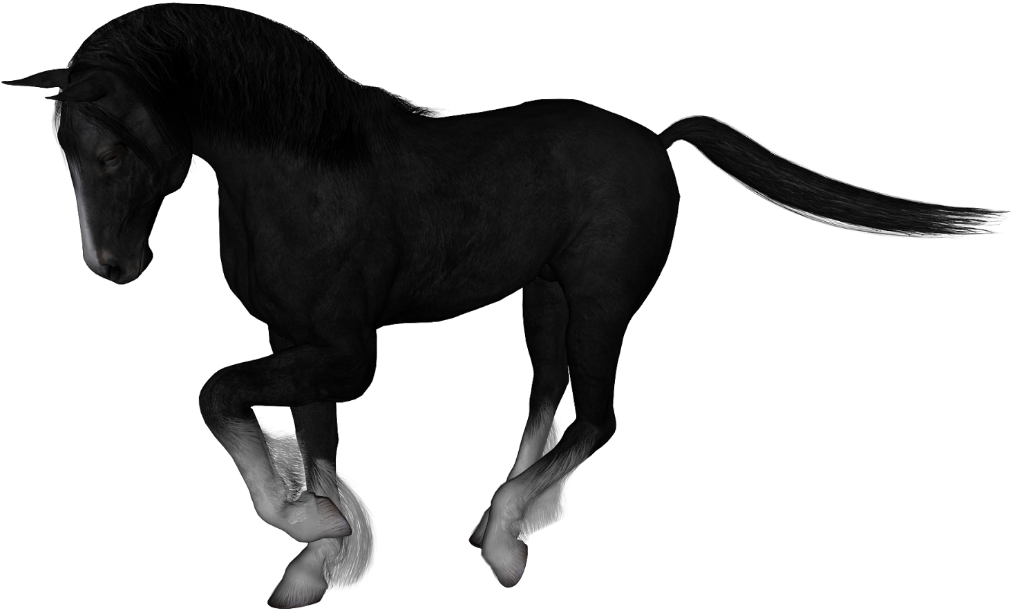 Kuda Png Kuda Png - Stallion (1547x1600), Png Download