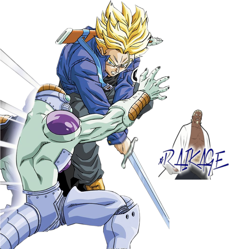 Trunks & Frieza Render Photo - Trunks Cutting Frieza In Half (1000x1000 ...