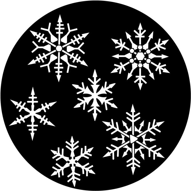 Snowflake Six - Christmas Gobos (800x800), Png Download