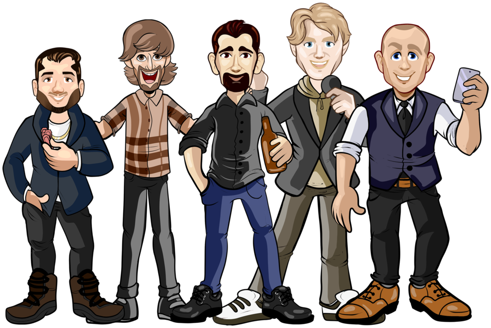 Team Lineup - Cartoon (1000x667), Png Download