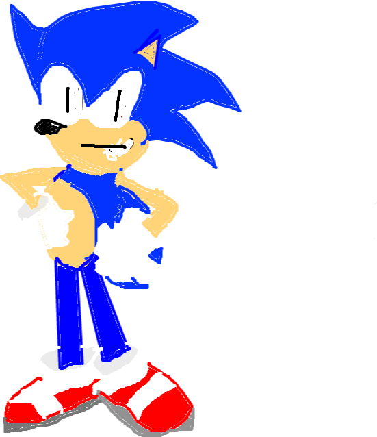 Sonic The Derp - Cartoon (551x638), Png Download