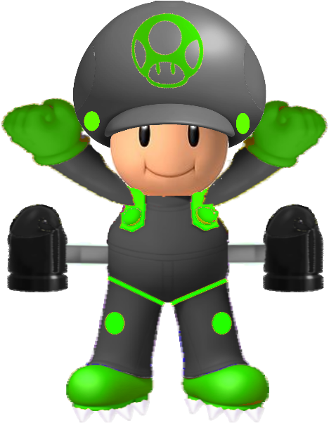 Download Robo Green Toad - Super Mario Green Toad | Transparent PNG ...