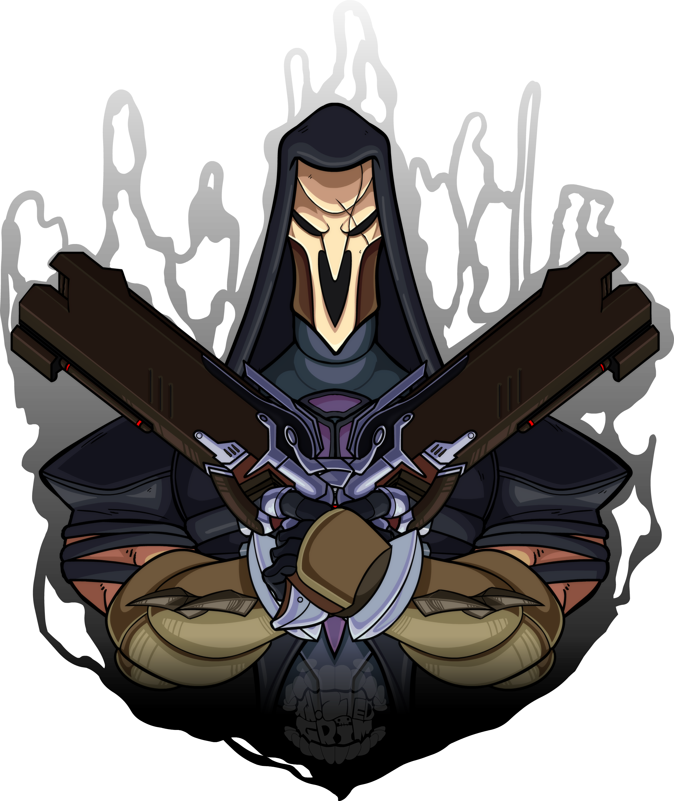 Reaper - Cartoon (2268x2695), Png Download