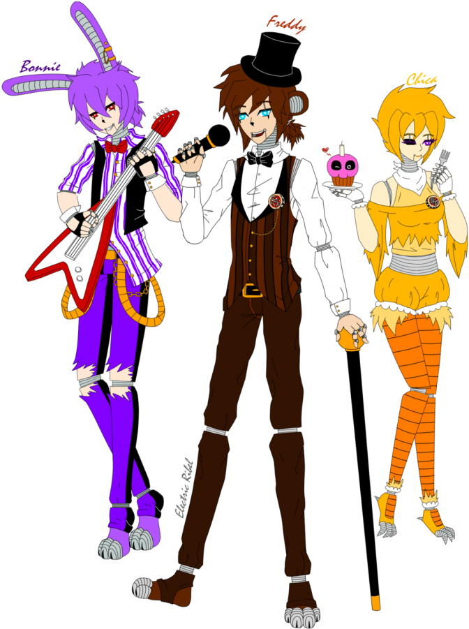 Fnaf 1 Characters As Humans (700x911), Png Download