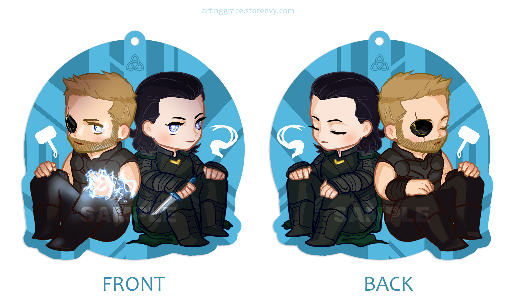 [charm] Thor Loki - Cartoon (2026x2026), Png Download