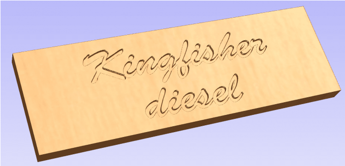 Kingfisher Diesel Engine Logo Engraved In Oak - Calligraphy (700x700 ...