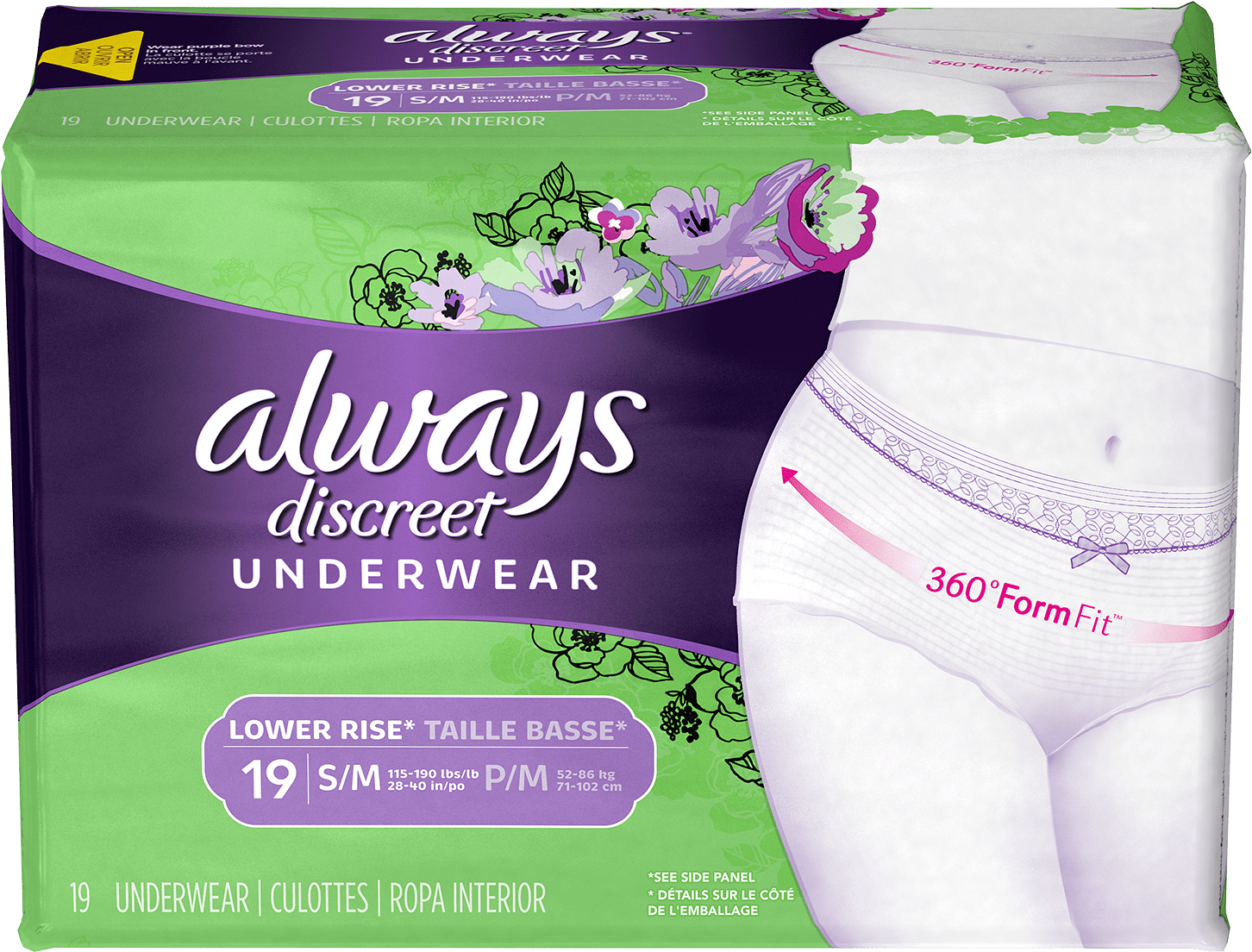 Always Discreet Low Rise Small Medium - Always Discreet Underwear Low ...