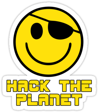 Hack The Planet Logo (375x360), Png Download