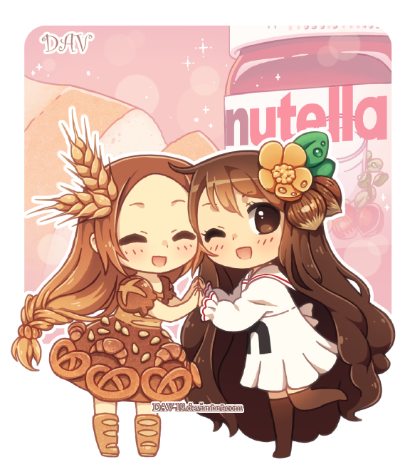 Drawn Bread Chibi - Food As Anime Girls (610x660), Png Download