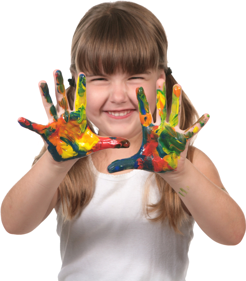 Child Finger Painting Png (1046x1148), Png Download