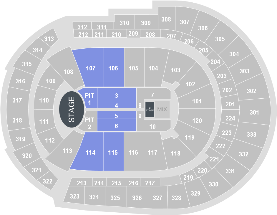 Bridgestone Arena - Harry Styles Bridgestone Seating Chart (1044x795 ...