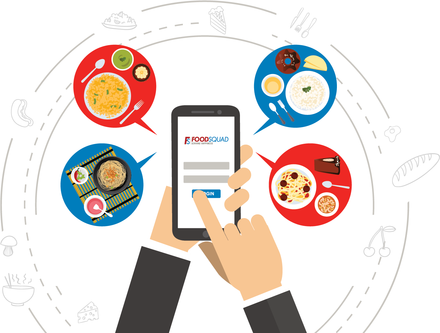 How It Works - Online Food Order Transparent (1461x1103), Png Download