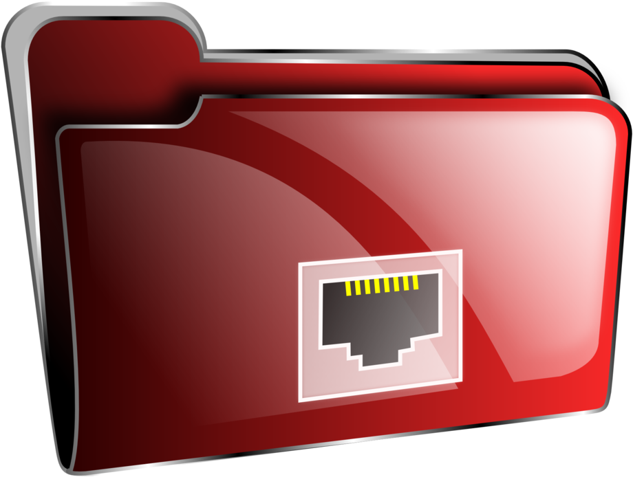 Folder Icon Red Net - Download Icon Untuk Folder (958x759), Png Download