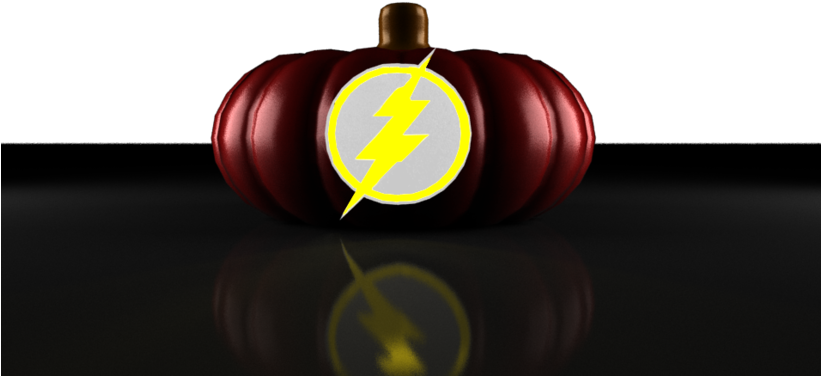 The Flash Pumpkin 6 - Circle (820x465), Png Download