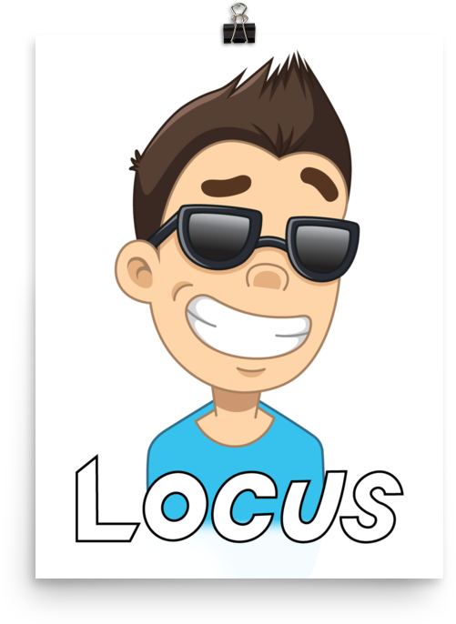 Locus Poster - Cartoon (1000x1000), Png Download