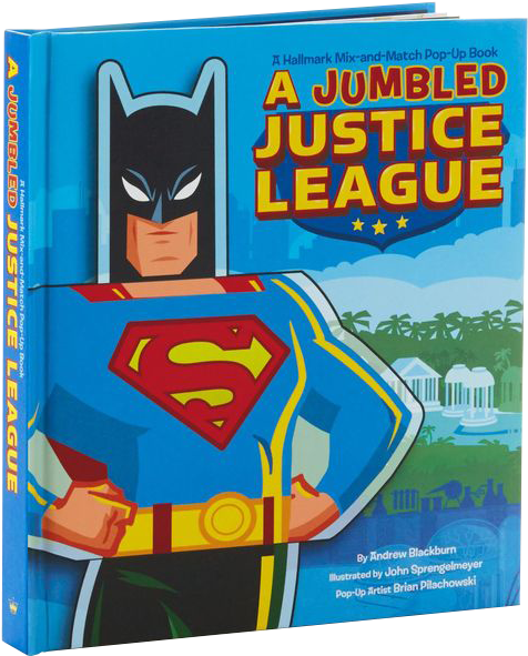 A Jumbled Justice League Book - Cartoon (625x625), Png Download