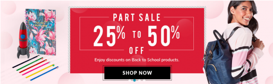 25% To 50% Off On Back To School Products - Signage (551x752), Png Download