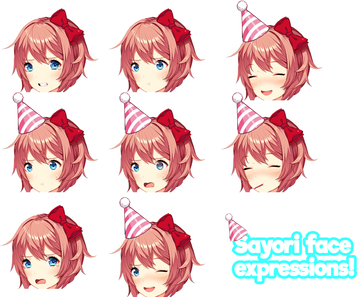 Download Ddlc - Sayori Head Sprites Transparent | Transparent PNG ...