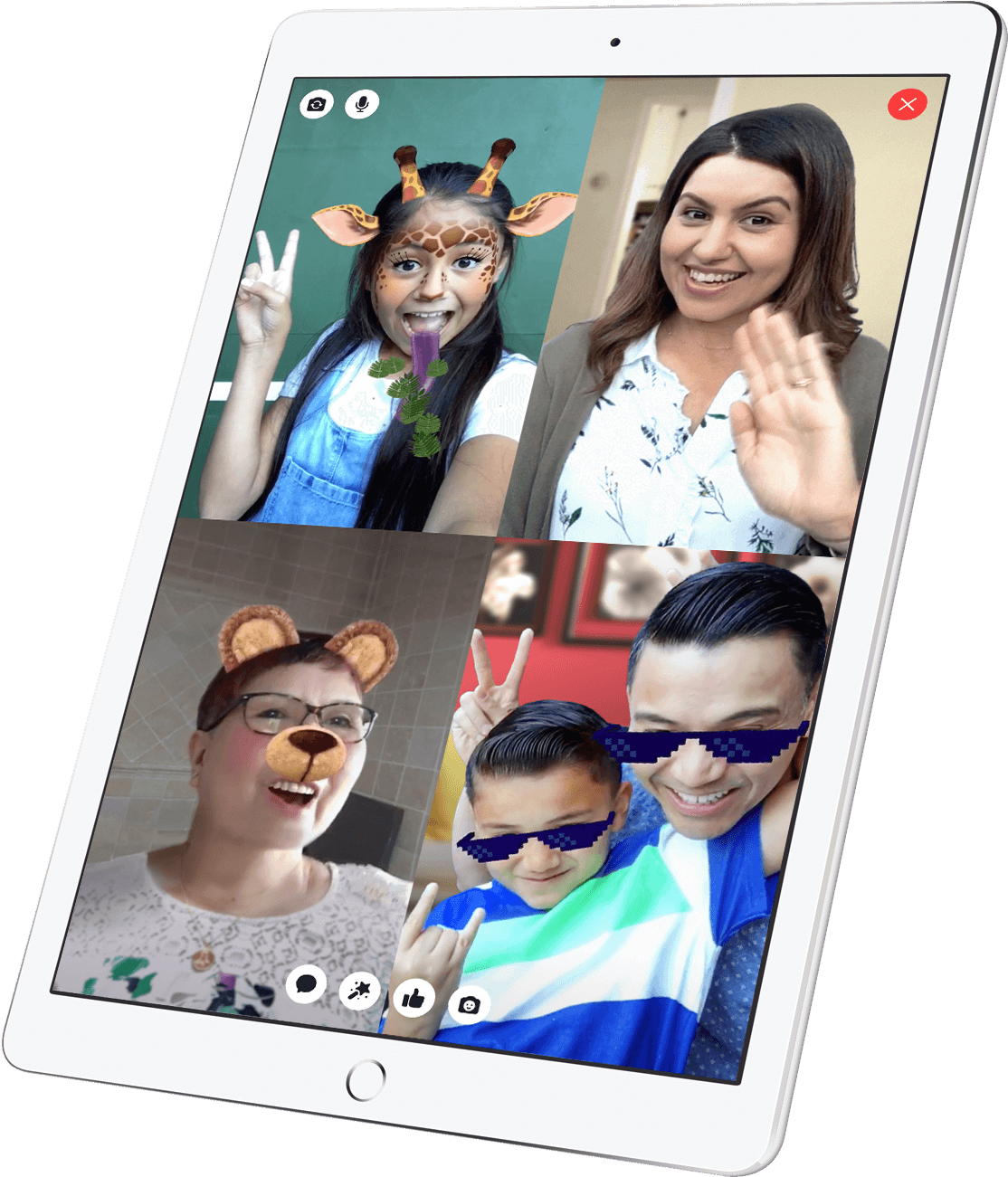 Messenger Kids On Ipad - Collage (1114x1416), Png Download