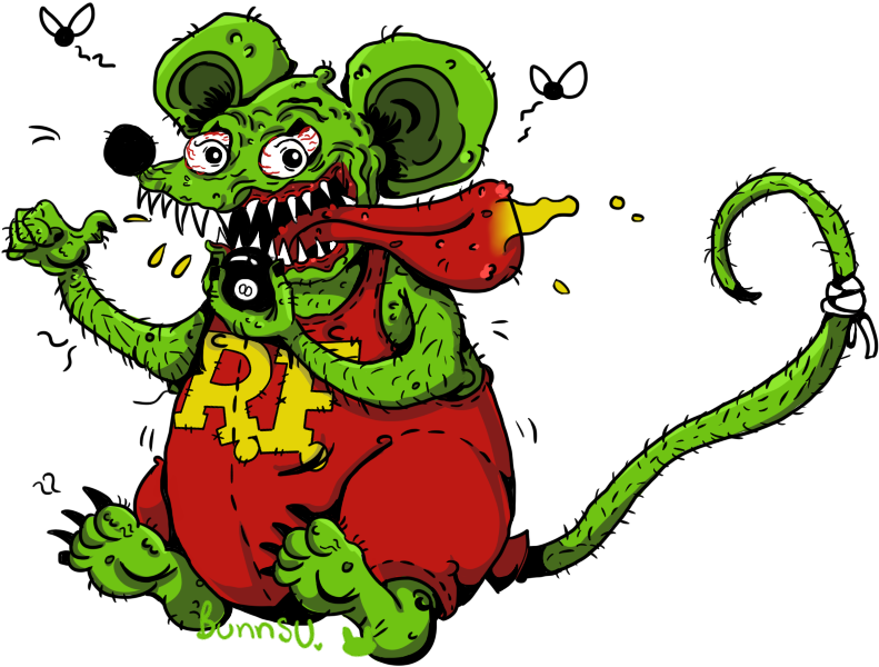 Rat Fink Vector - Ratfink Png (821x653), Png Download