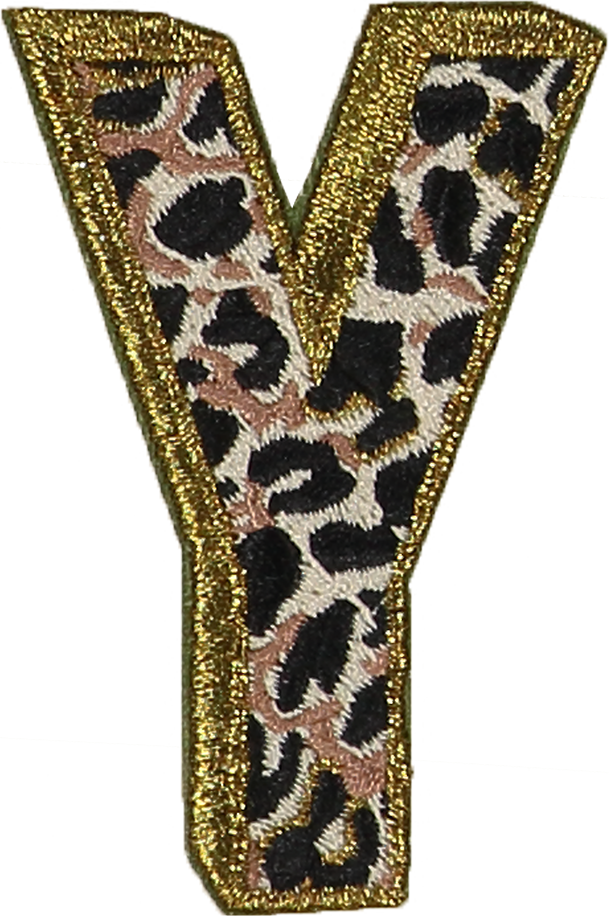 Leopard Letter Patches - Needlework (609x916), Png Download