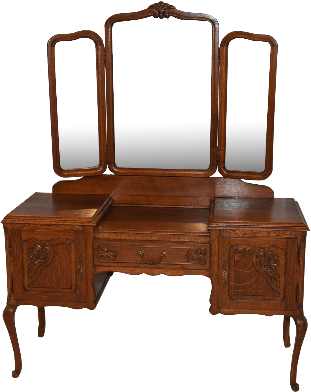 Download Nicely Sized Vintage Dressing Table With Mirrors - Table ...